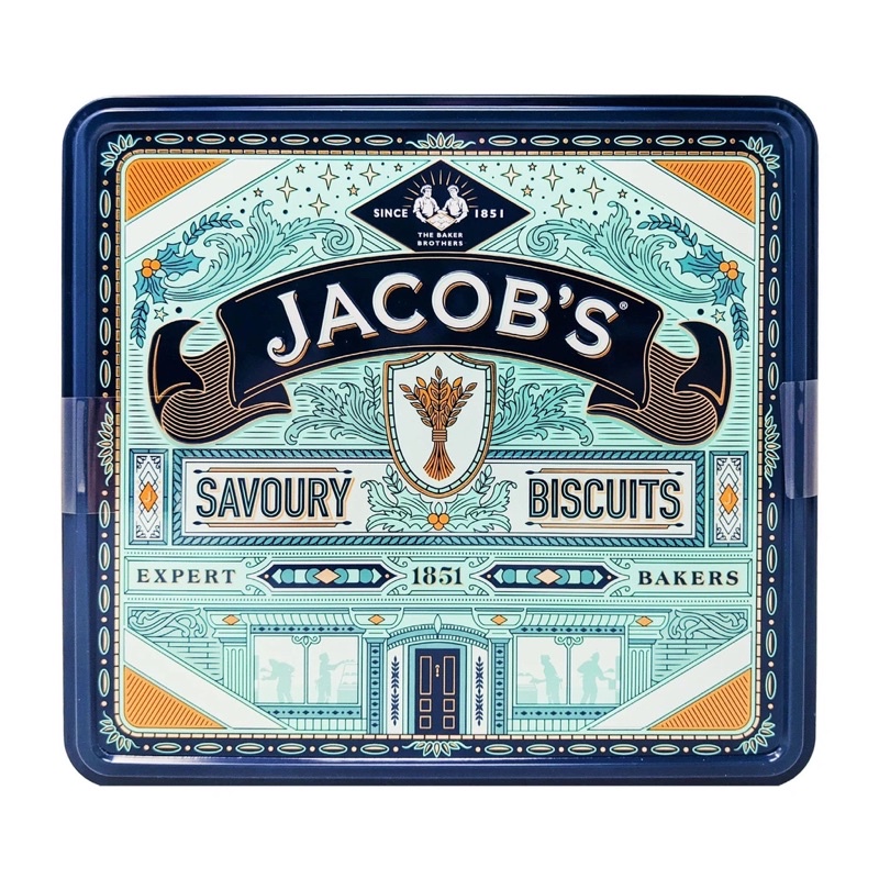 Jacob's Savoury Biscuits Heritage Tin 300g/ Jacobs Biscuits for Cheese ...