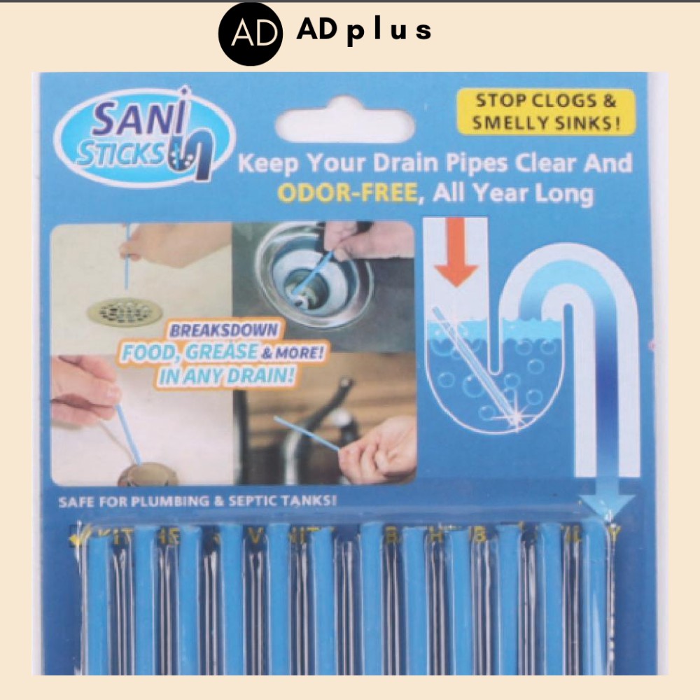 [ADPLUS] Sani Sticks Enzyme Stick Pipe Deodorizer Prevent Clogs Drain ...