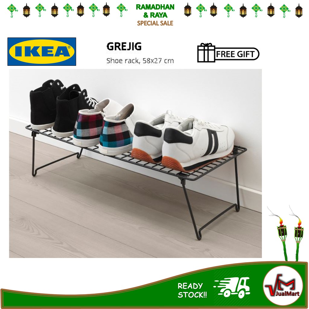 GREJIG Shoe rack stackable foldable rak tempat letak kasut organizer ...