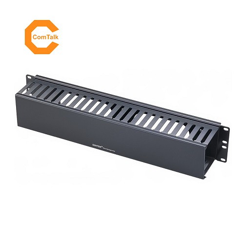 Dintek 19" 2U Cable Management Panel with Front Wiring Duct (PVC ...