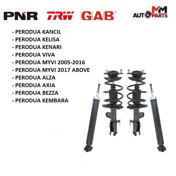 ABSORBER SET GAB / TRW / APM / PNR - PERODUA KANCIL / KELISA / KENARI ...