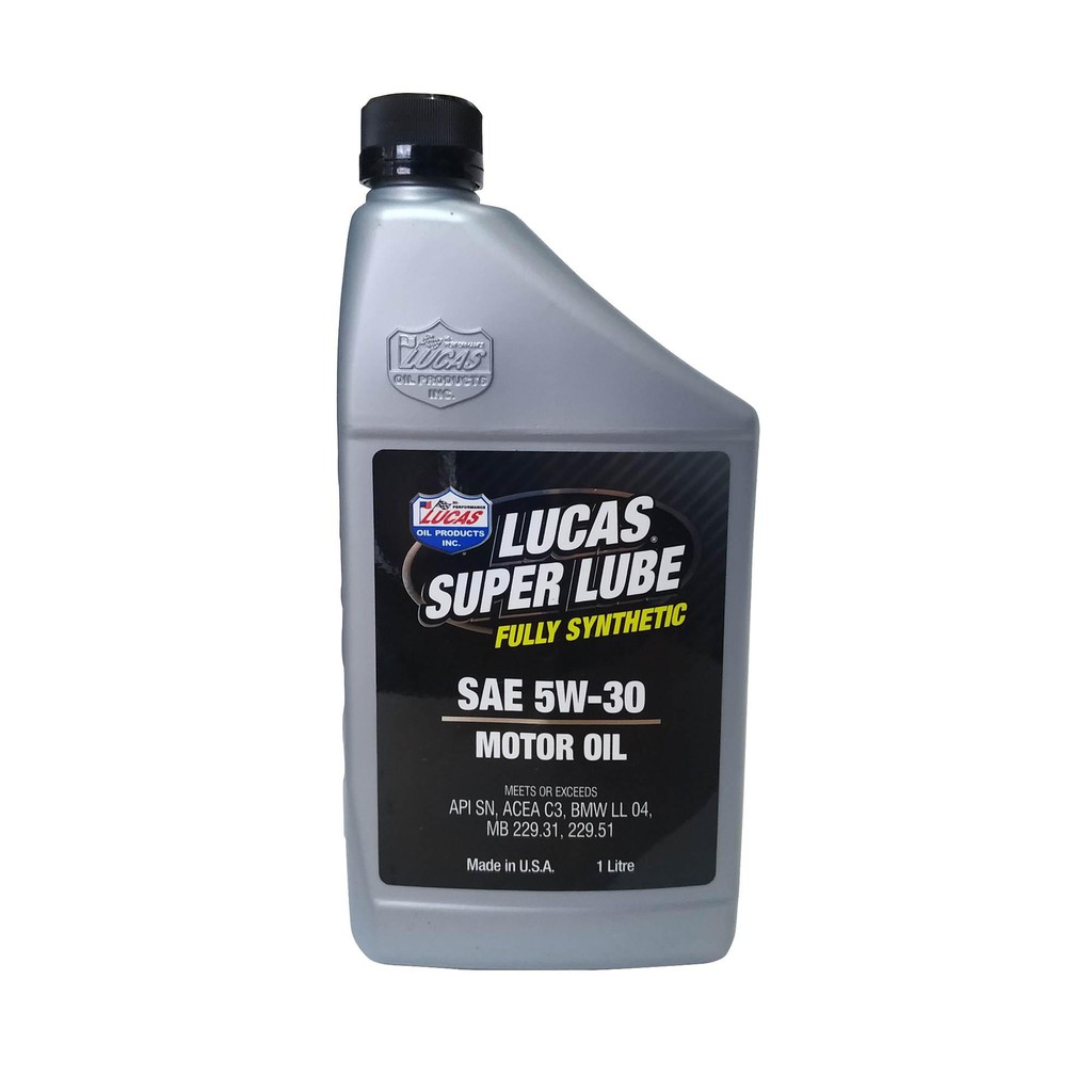 Lucas Super Lube Fully Synthetic SAE 5W-30 / 5W30 Motor Oil / Engine ...