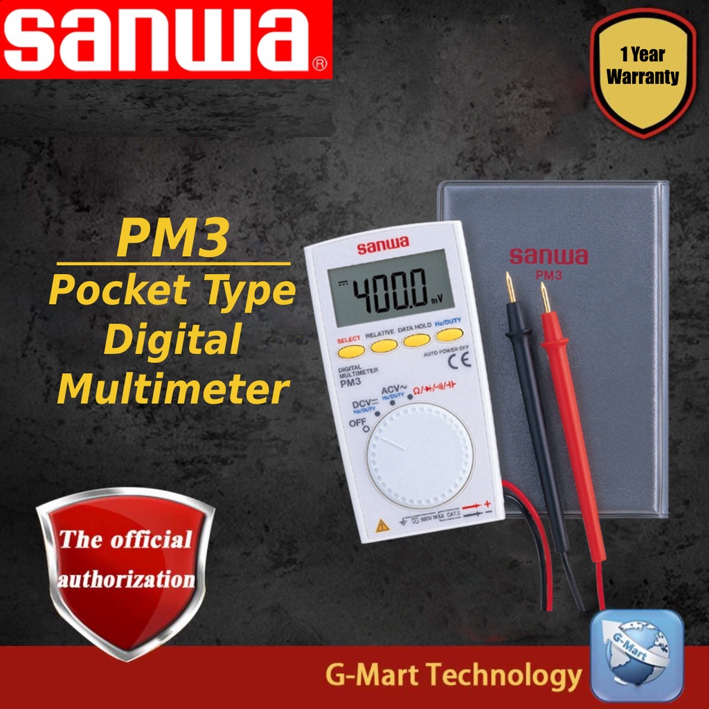 SANWA PM3 Digital Multimeters Pocket Type AC/DC Voltmeter Resistance Capacitance | Shopee Malaysia