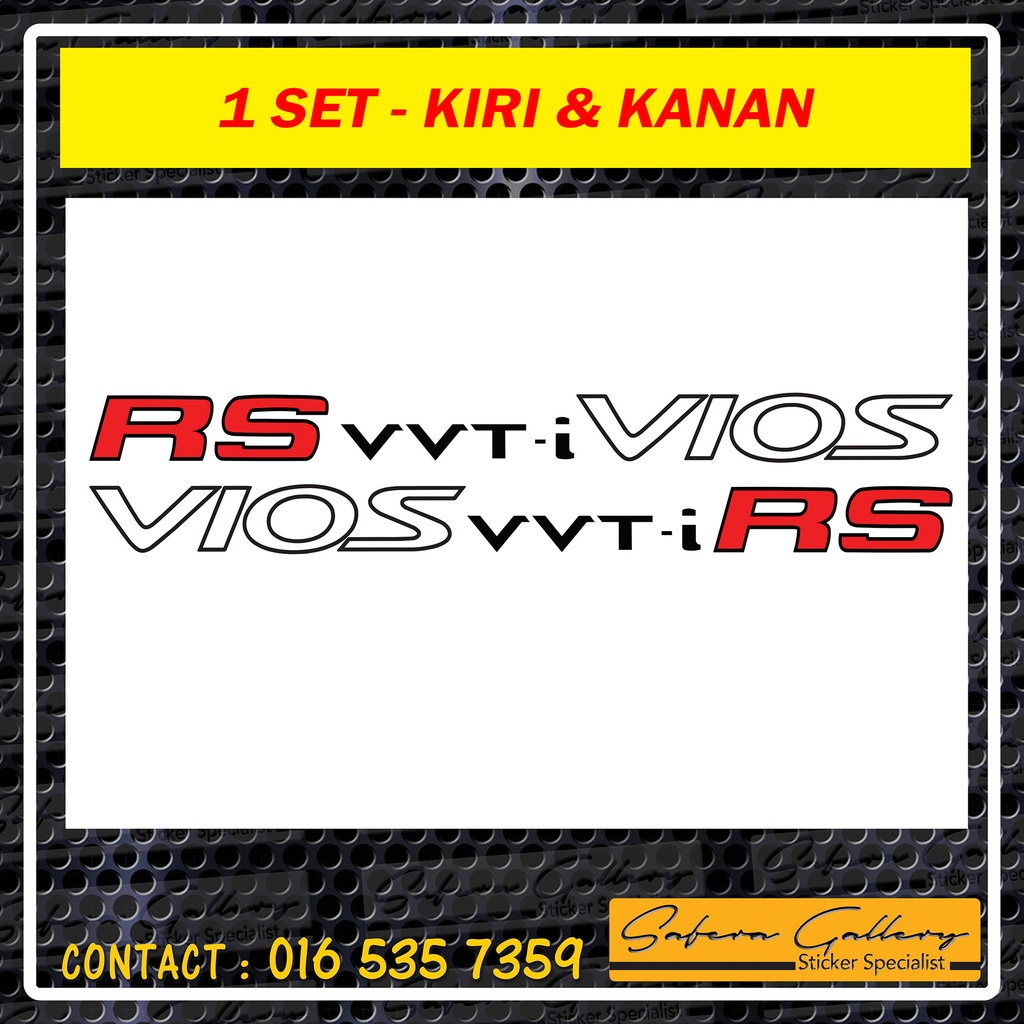 sticker vios vvti RS vios toyota vios side door sticker | Shopee Malaysia