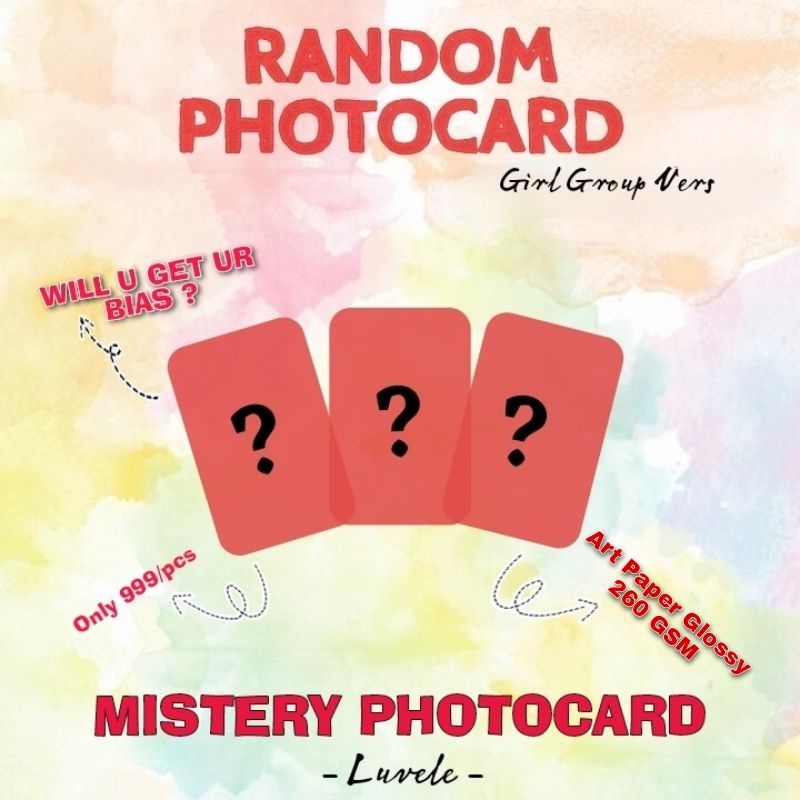 Random Photocard Mystery Photocard Girlgroup AESPA BLACKPINK TWICE ITZY ...