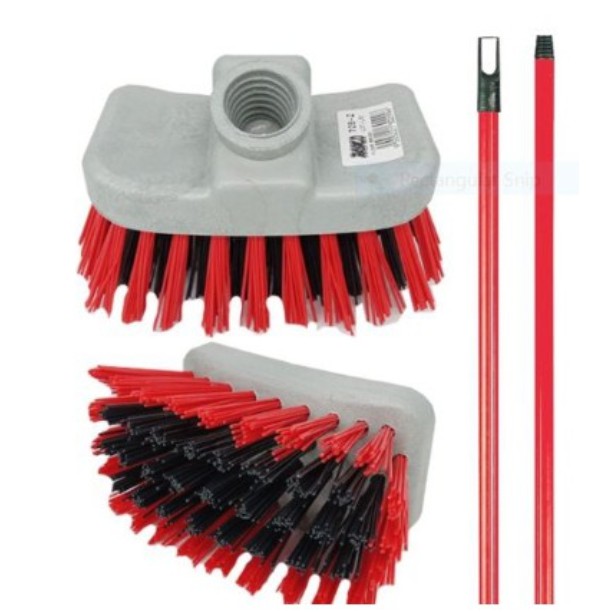 RAYACO Curved Nylon Broom for Drain/Penyapu Longkang with Handle ...