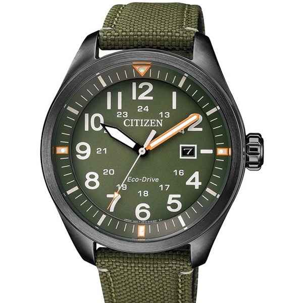 CITIZEN MILITARY WATCH ECO-DRIVE GREEN DIAL WITH GREEN NYLON STRAP ...