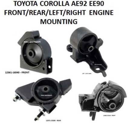 TOYOTA COROLLA AE92 EE90 FRONT/REAR/LEFT/RIGHT ENGINE MOUNTING (for ...