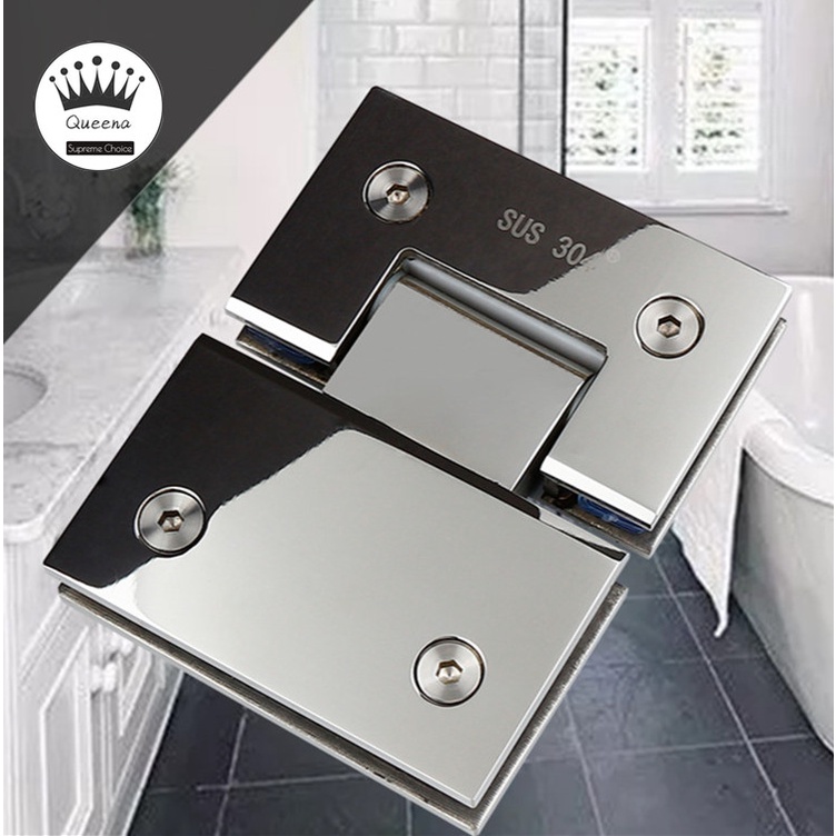 180 Degree Shower Hinge Bathroom Clip Shower Clamp Glass Door Hinge ...