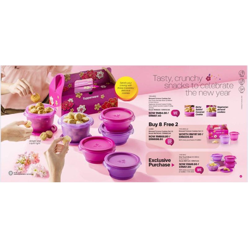 Tupperware CNY cookies gift set 2021 | Shopee Malaysia
