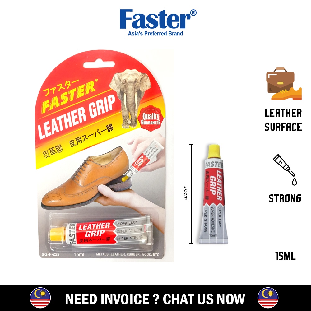 Faster Leather Grip Gam Kasut Kuat Super Strong Leather Glue 15ml Gam ...