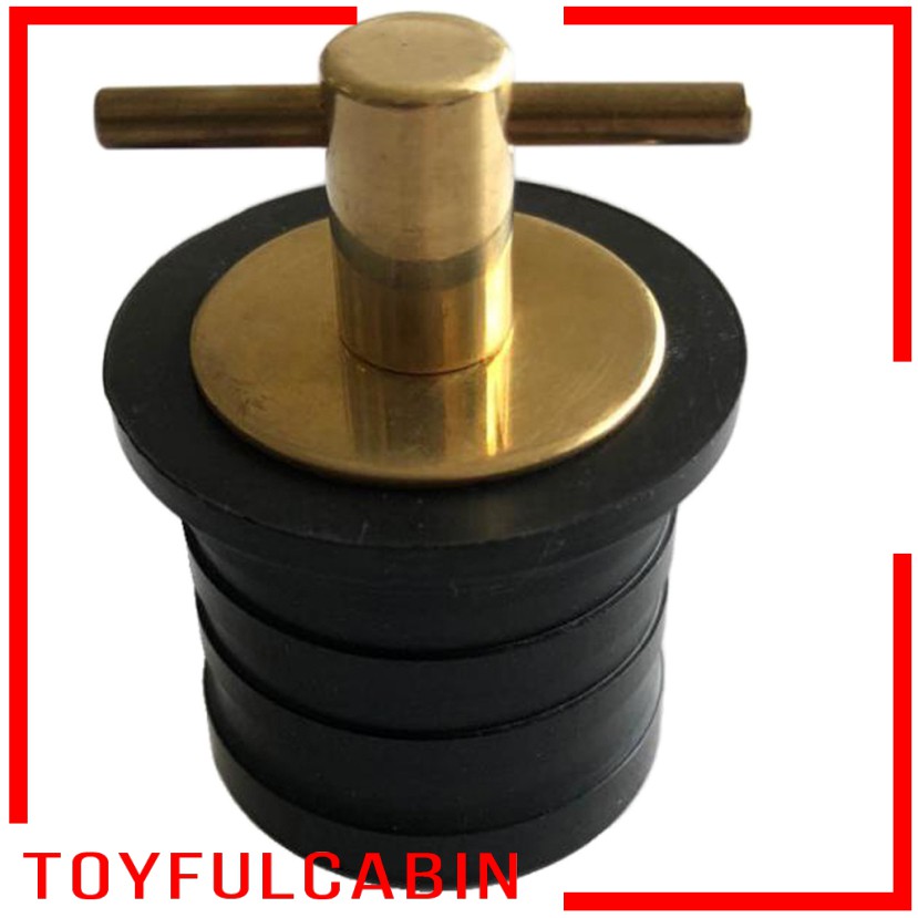 1-1/4 Inch Brass Boat Snap Lock Drain Plug for Marine Coolers and Boat ...