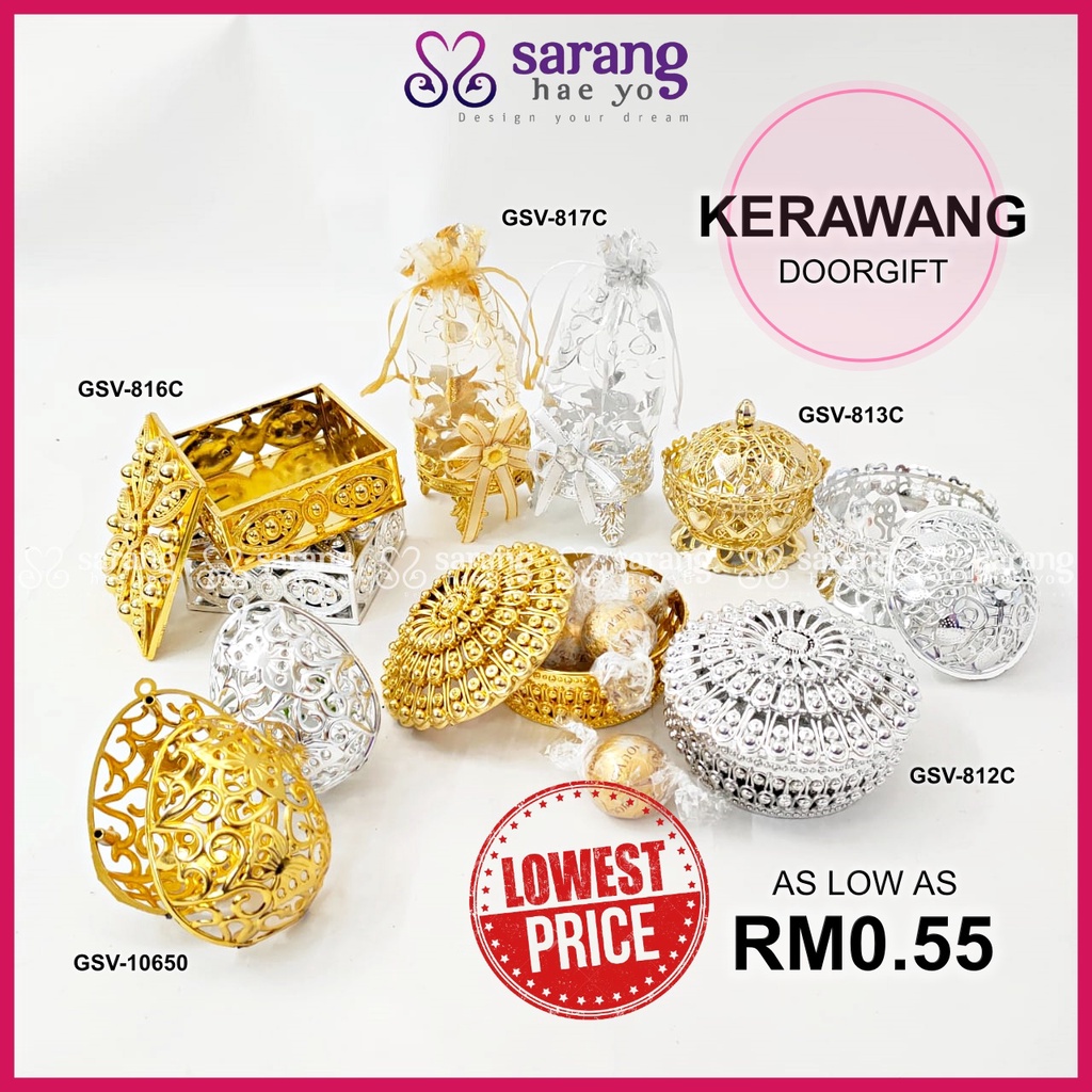 BEKAS BUNGA RAMPAI / BEKAS KERAWANG / DECORATIVE SOUVENIR DOORGIFT ...