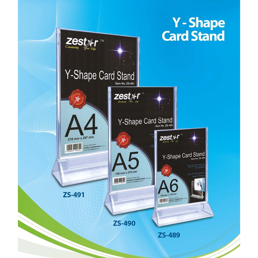 (IStore) Y Shape Card Stand/ Card Holder (A4, A5, A6 Vertical/Portrait ...