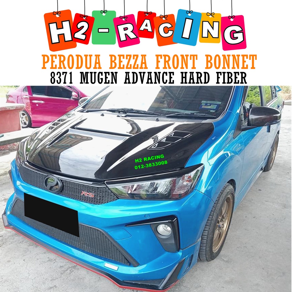 PERODUA BEZZA 2016-2020 MUGEN ADVANCE MUGEN V1 STYLE FRONT BONNET LL ...