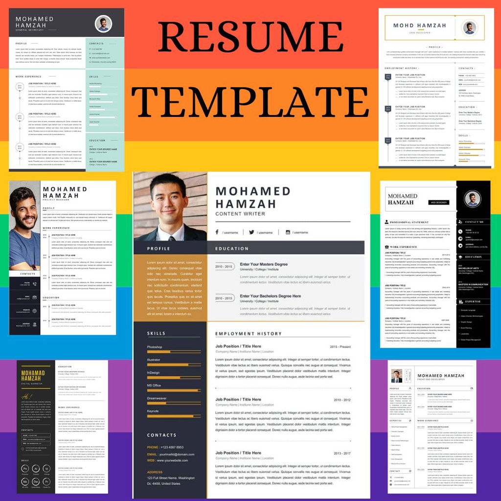 Professional Resume Templates Microsoft Words RESUME MURAH | Shopee ...