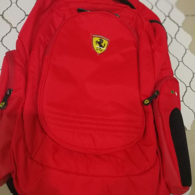 RED Original Ferrari Backpack | Shopee Malaysia