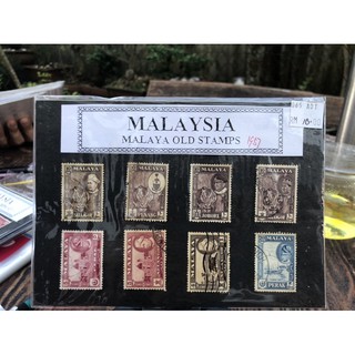 Malaya old setem.Malaysia setem lama malaya1957(8V) | Shopee Malaysia