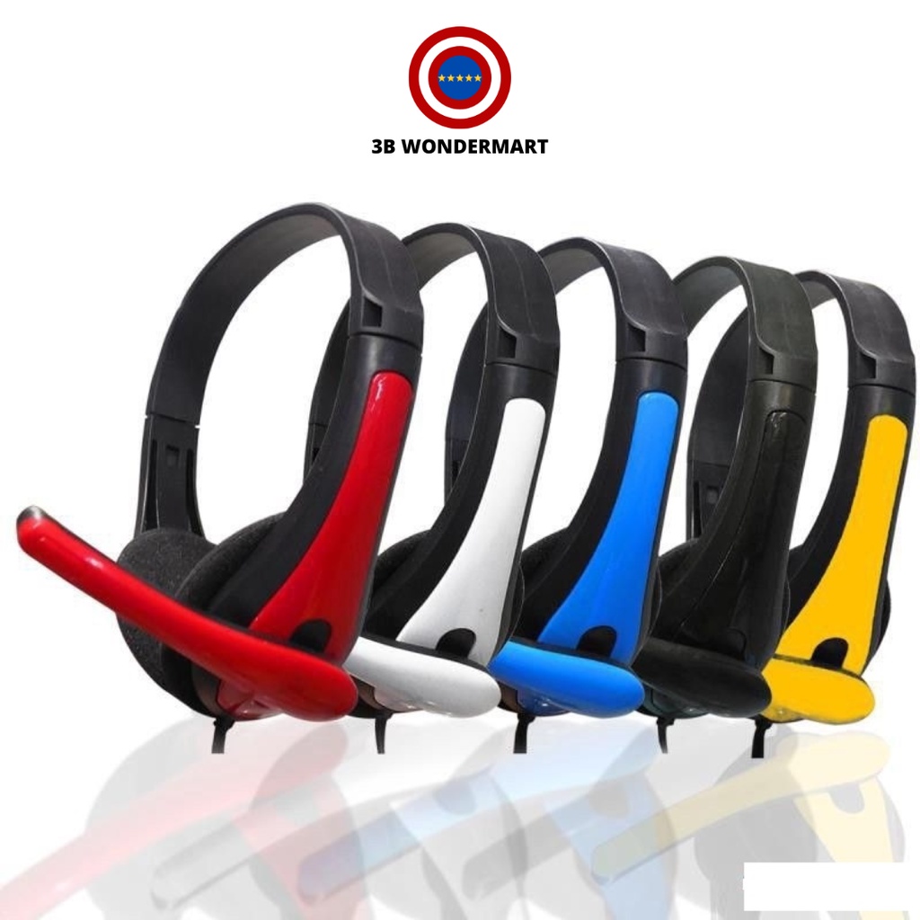 Dual 3.5mm Audio Plugs Stereo Headphone Earphone Game Gaming Headphone ...