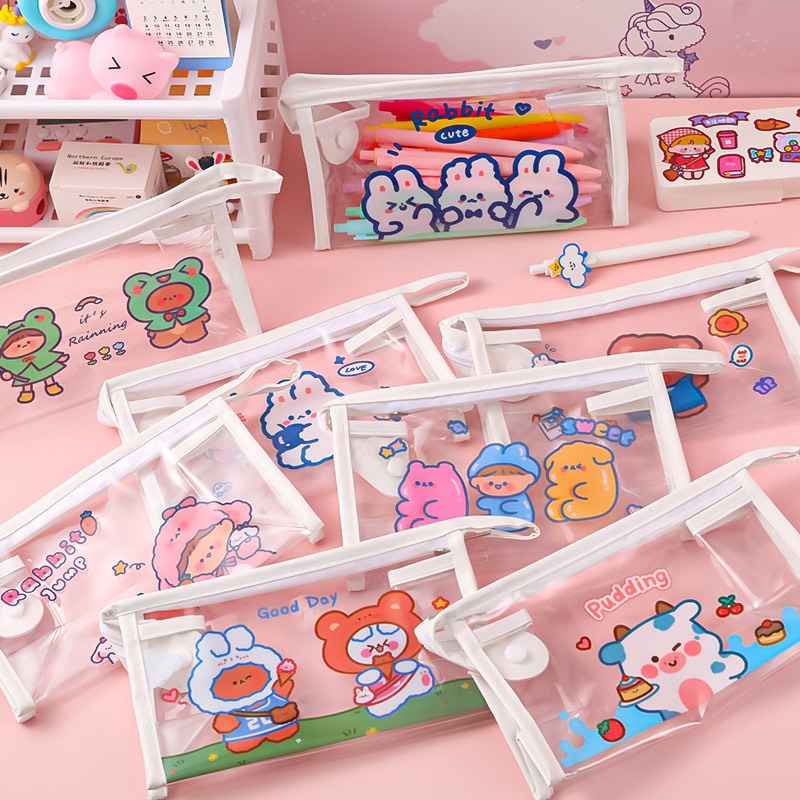 Ready Stock ~ CUTE BEAR Transparent Pencil Case ( LOCAL SELLER ...