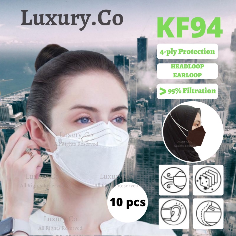 KF94 (10Pcs) EarLoop/HeadLoop Face Mask KF94 Pelitup Muka Harga Borong Ready Stock | Shopee Malaysia
