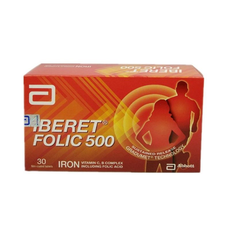 Abbott Iberet Folic-500 5x6s for pregnant and lactating women | Shopee ...