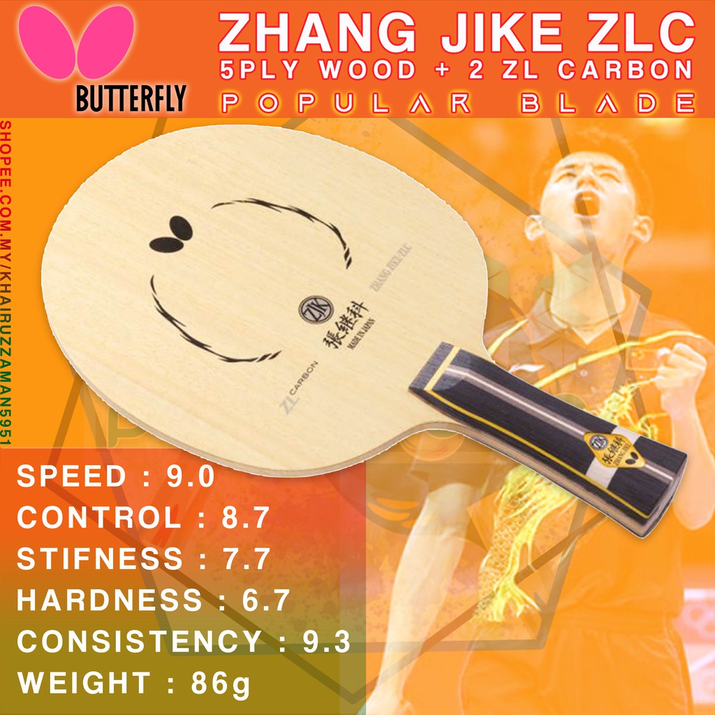BUTTERFLY ZHANG JIKE ZLC Table Tennis Blade | Kayu Ping Pong | Kayu Tenis Meja Butterfly ...