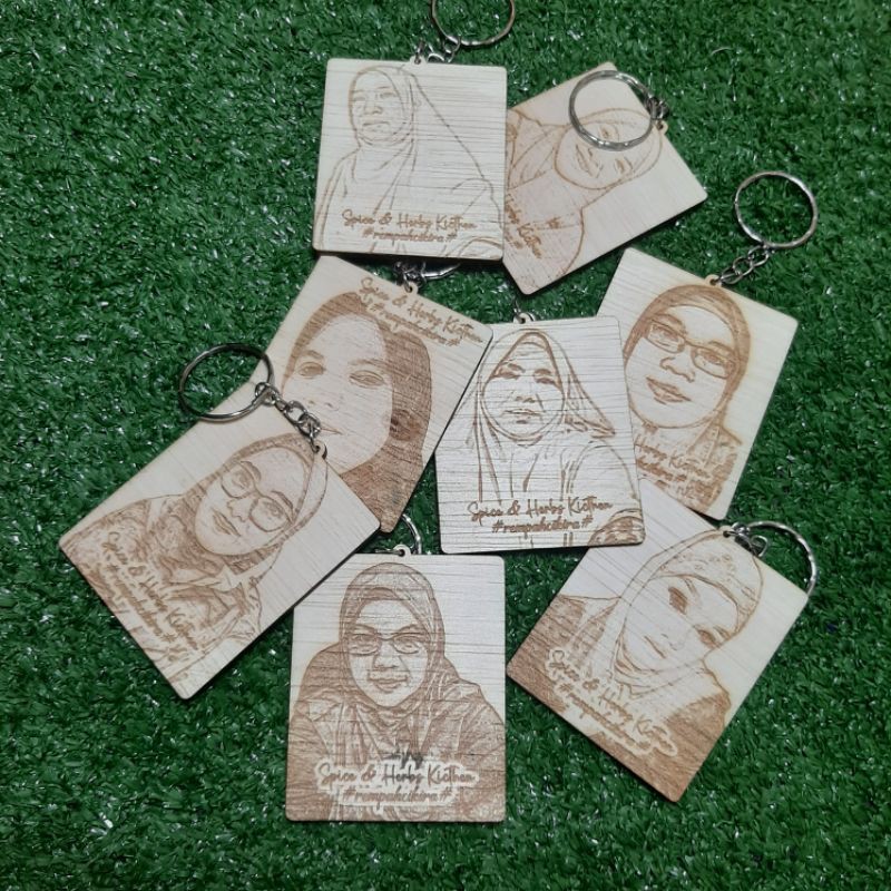KEYCHAIN GAMBAR KAYU PELBAGAI BENTUK (1SIDE ONLY) | Shopee Malaysia