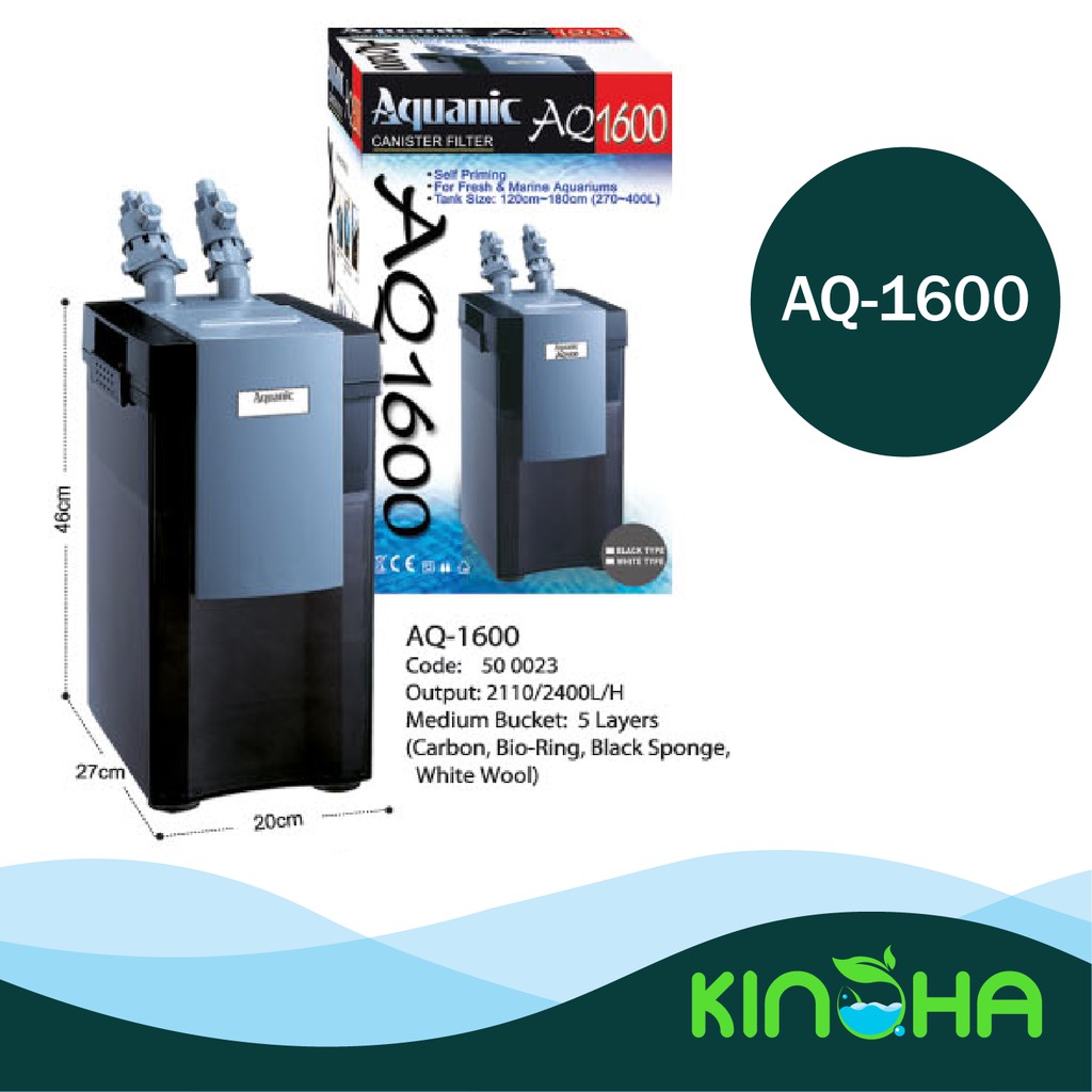 Aquanic Canister Filter AQ1600 (Aquarium filter) | Shopee Malaysia