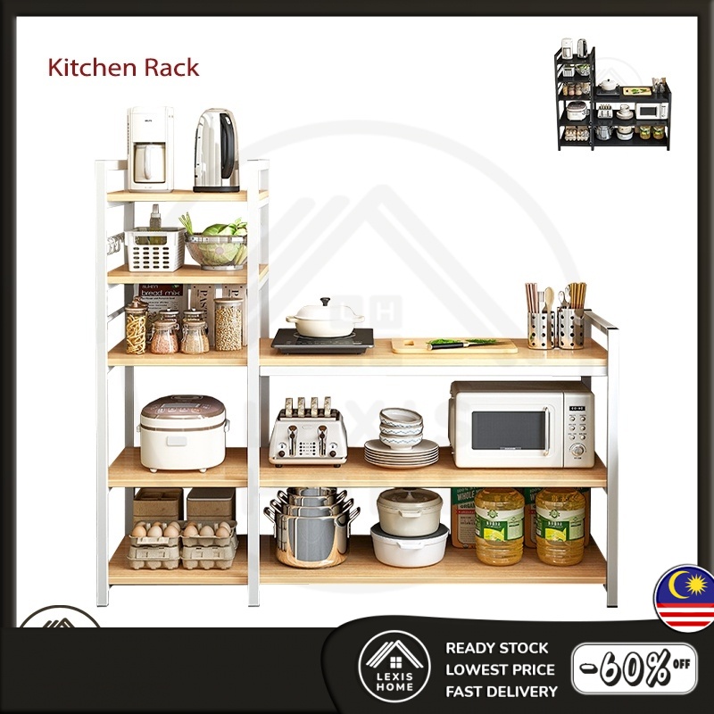 LEXIS L120cm Multi-Layer Kitchen Rack Storage Cabinet Storage Rack ...