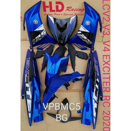 LC135 V2/V3 EXCITER RC 2020 HLD COVER SET LC135 BLUE/GREY/MATT RED ...