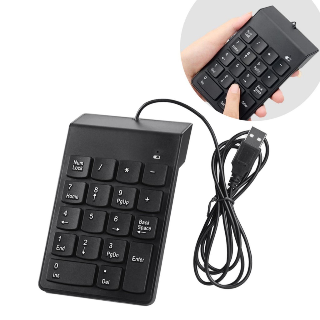 (SUPER SMOOTH QUALITY) Ergonomic Nice to Press USB Number Pad External Keypad Numpad Numeric ...