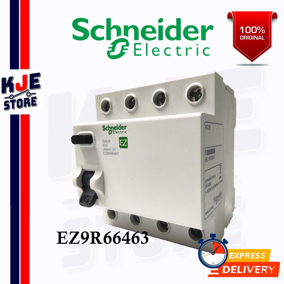 SCHNEIDER EZ9R66463 Easy9 RCCB 4P 63A 300 mA [AC Type 230V] [Ready ...