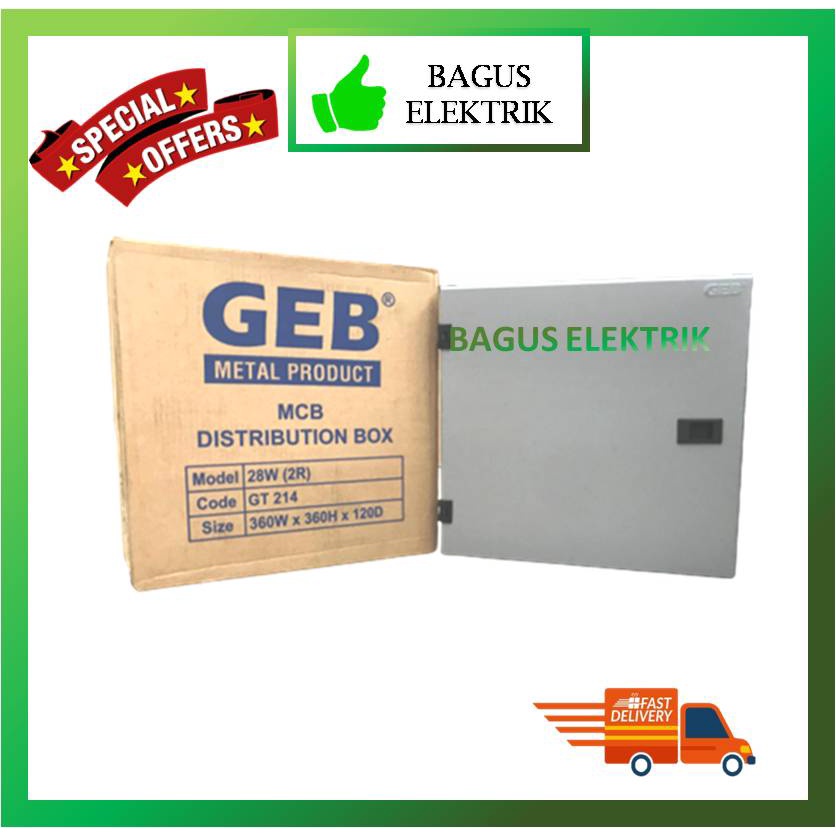 GEB METAL CLAD DB 2ROW DISTRIBUTION BOX GT214 ELECTRICAL BOX KOTAK BESI ...