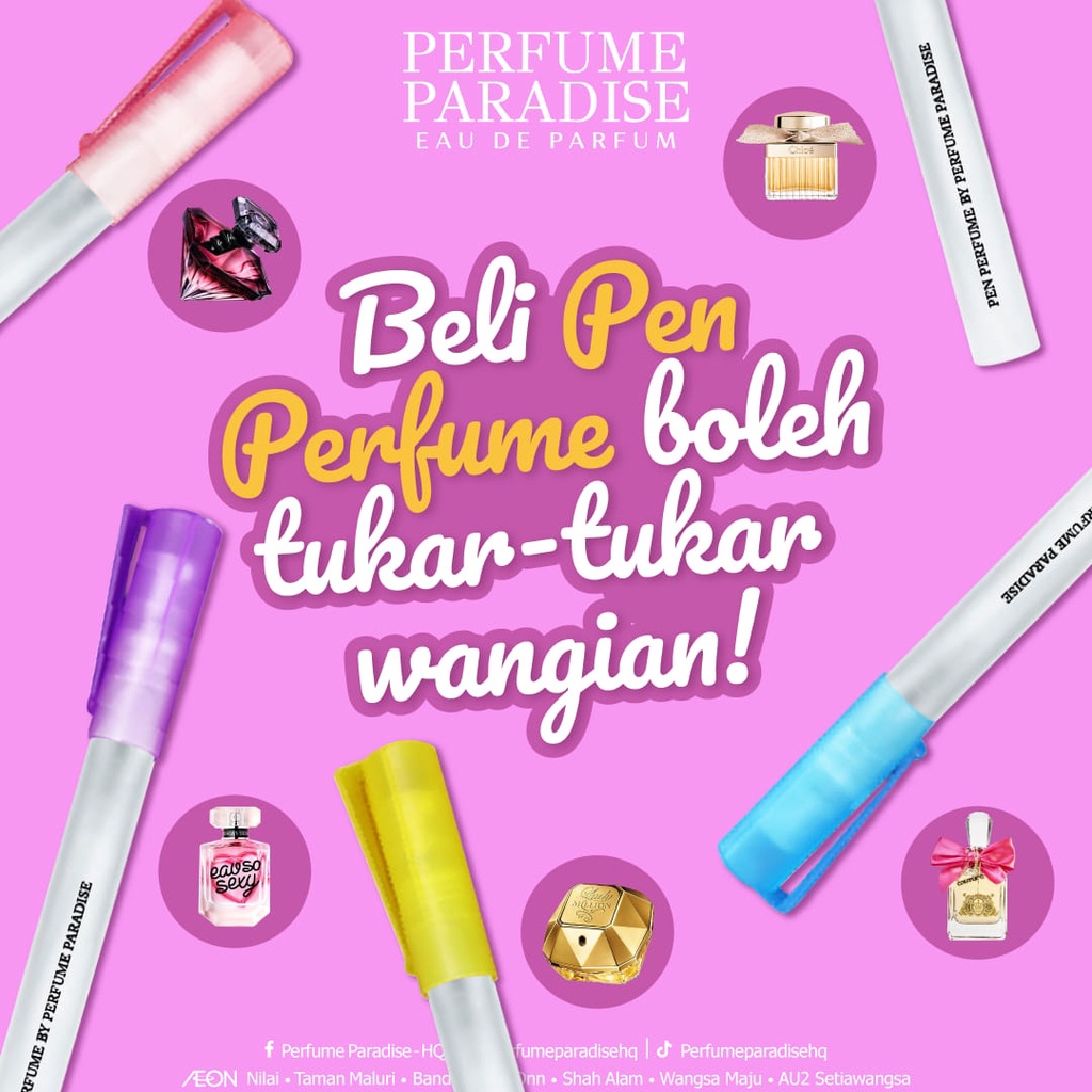 PERFUME PARADISE PEN FOR HER / MINI TRAVEL MINYAK WANGI MUA BELLAZ ...