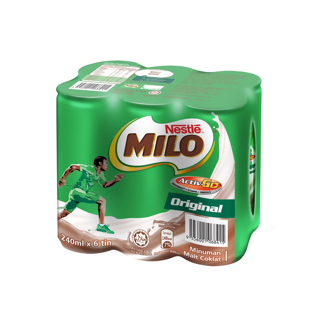 Milo Activ Go ORIGINAL Canned 6 x 240 ml Drink Minuman | Shopee Malaysia
