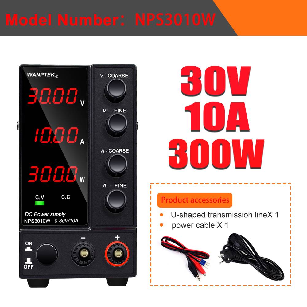 Wanptek DC Power Supply Adjustable 60V 5A Voltage Regulator Switch LED ...