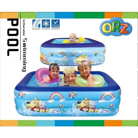 Family Inflatable PVC Swimming Pool Summer Outdoor Backyard Water Play ...