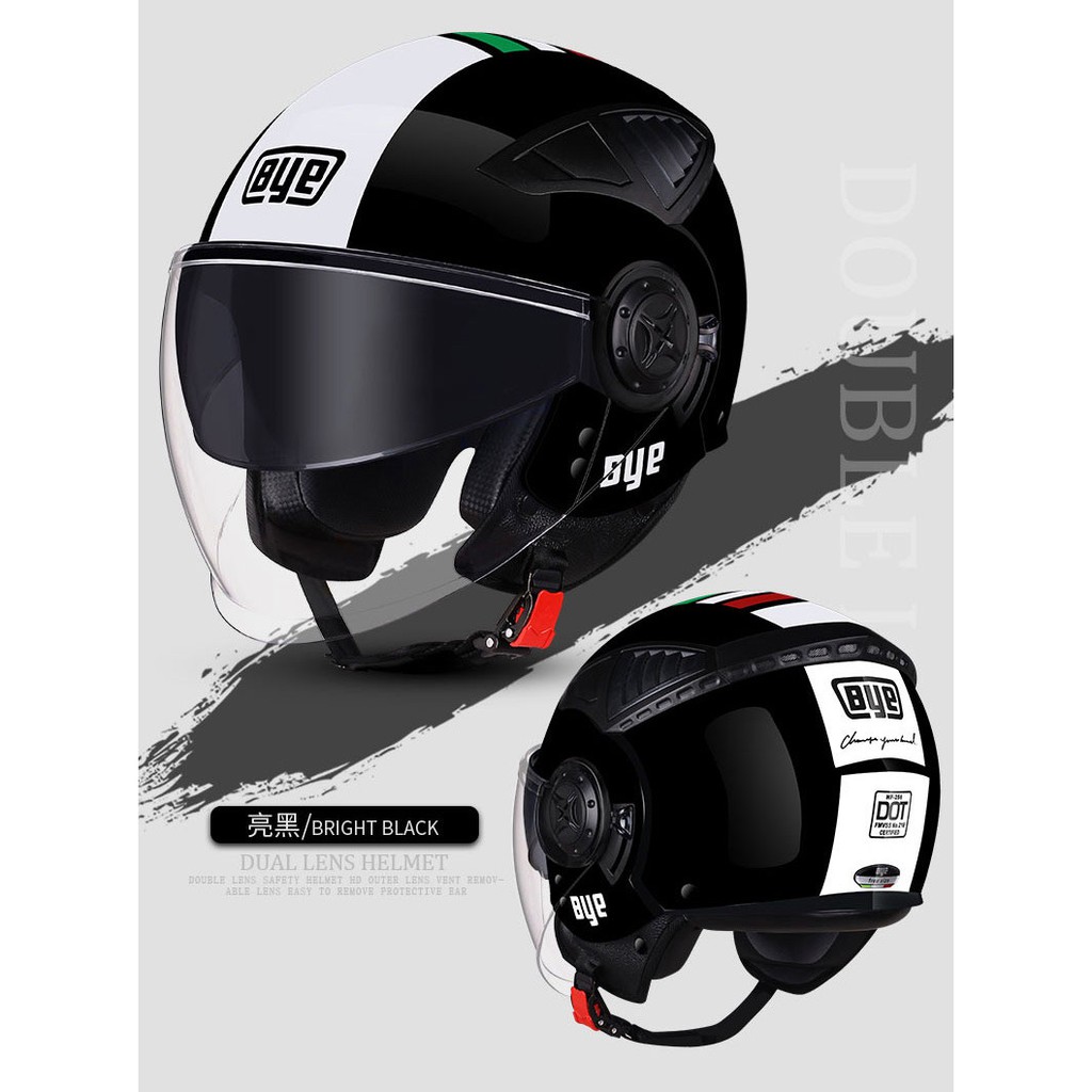 Ready stock KL -BYE Motorcycle Open Half Face Helmet chopper Scooter ...