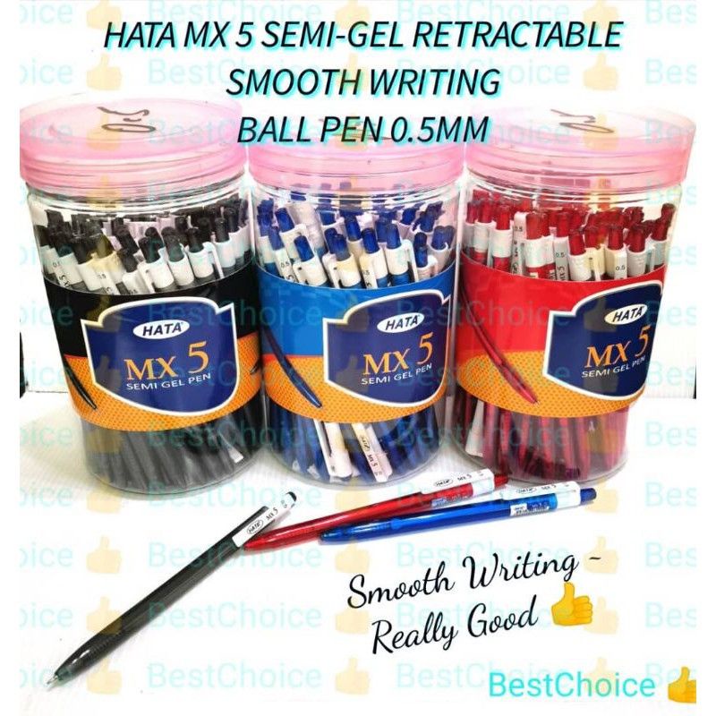 HATA MX5 SEMI-GEL RETRACTABLE BALL PEN 0.5MM | Shopee Malaysia