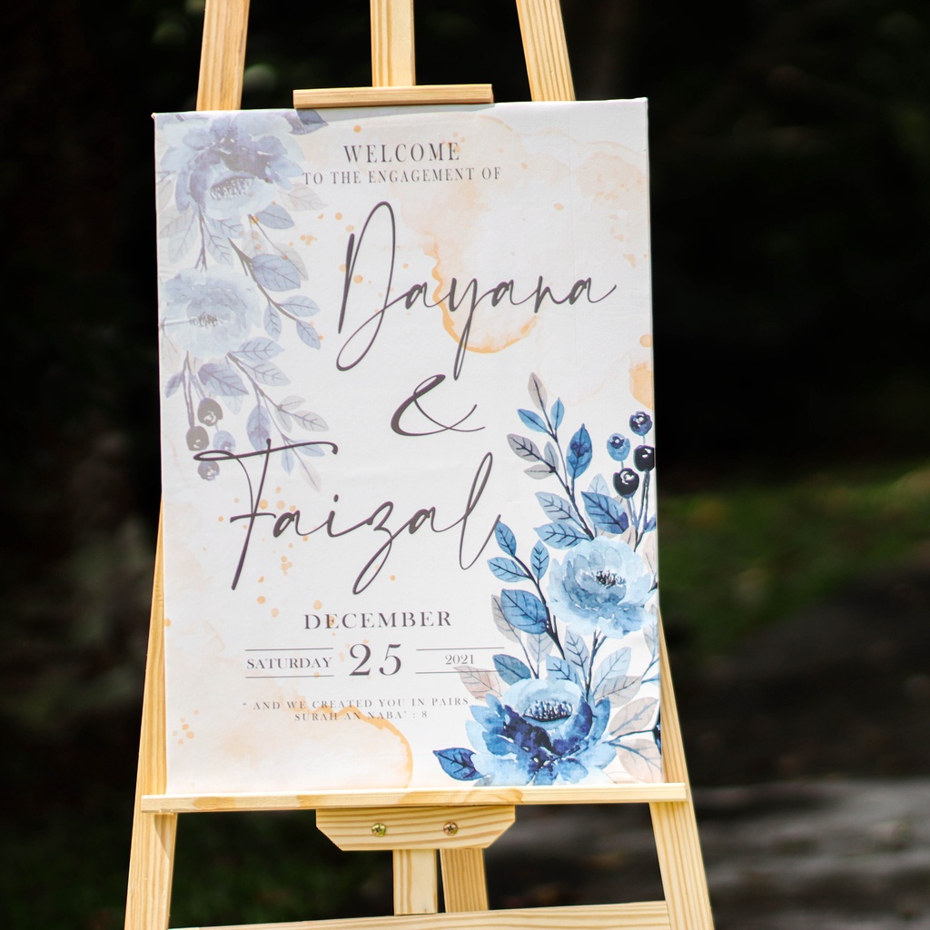 Welcome Board Wedding Kahwin Full Color, Wedding Signage, Welcome Board ...