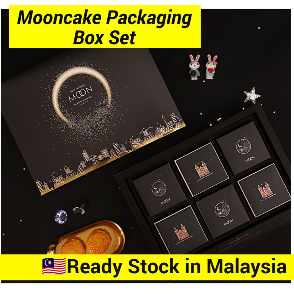 Premium Mooncake Box Packaging Box Set Ready Stock Mooncake Box Gift ...