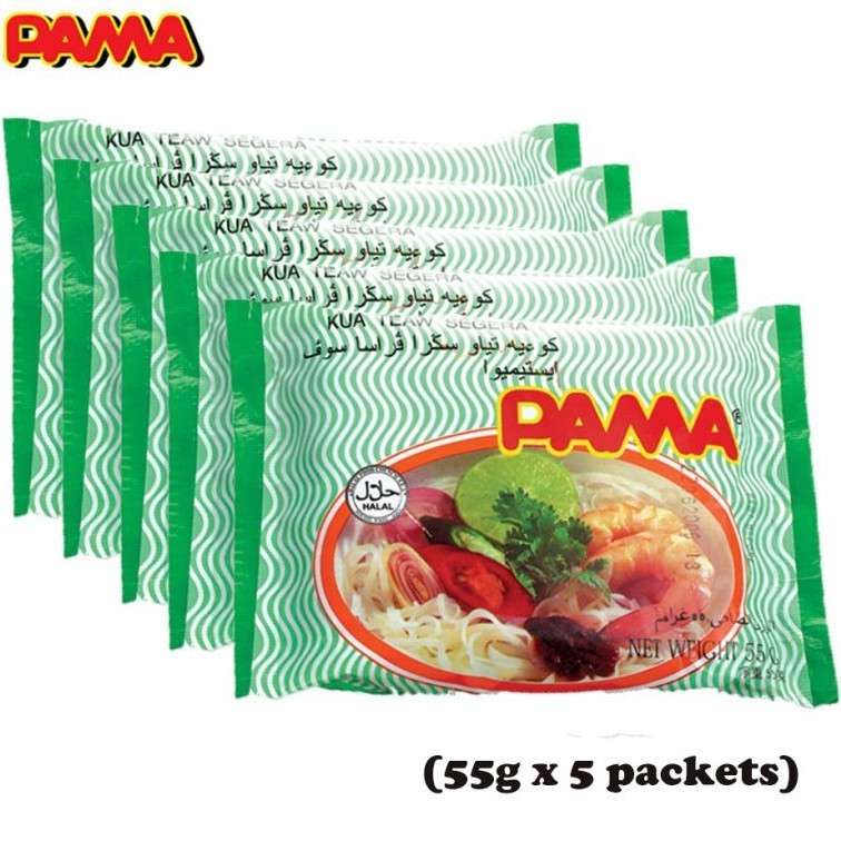 Pama Instant Kuey Teow Clear Soup Flavour 5x55g [HALAL] | Shopee Malaysia