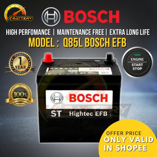 BOSCH Q85 - 95D23L (EFB) - Stop Start Battery - MAZDA 2, 3, 6, CX3, CX5, i-stop, Biante TOYOTA ...