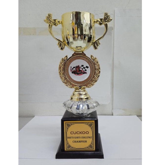 PLASTIC TROPHY / ANUGERAH CEMERLANG + LABEL + LOGO ( HADIAH SUKAN DAN ...