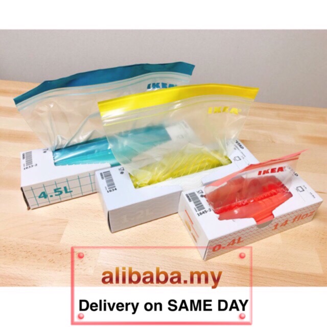 ~ready Stock~ Ikea Istad Plastic Bag Ziplock Resealable Bag Shopee Malaysia