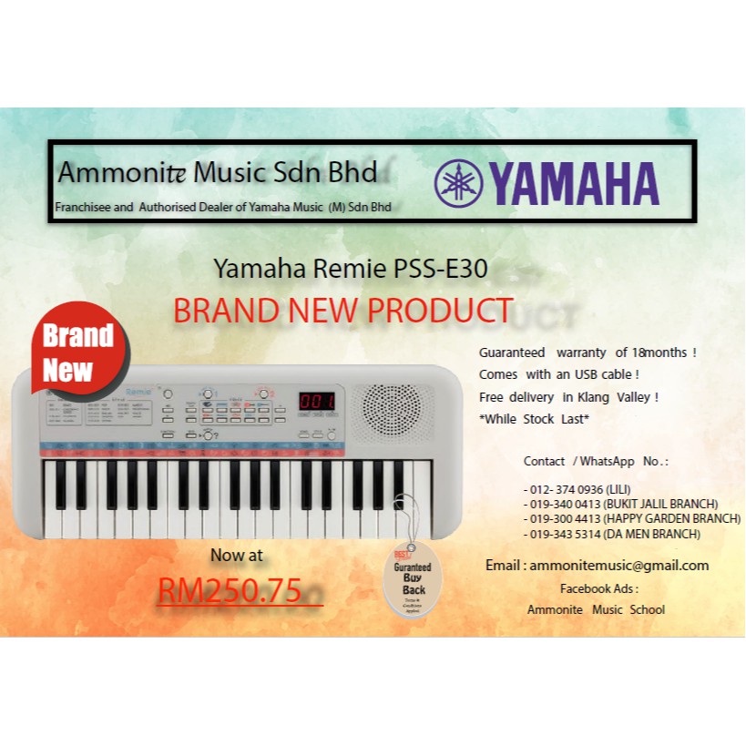 Yamaha Portable Keyboard Remie PSS-E30 | Shopee Malaysia