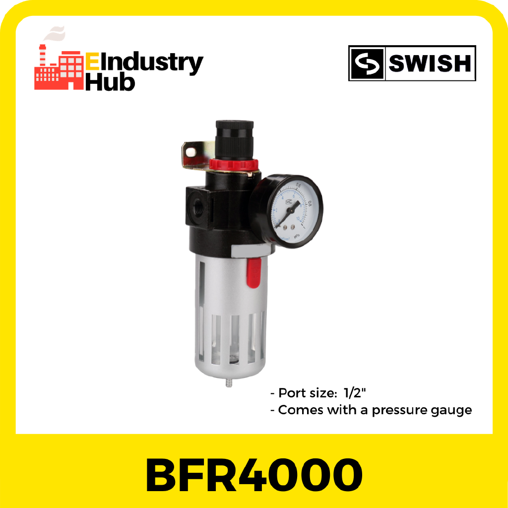 Airtac type bfr4000 1/2" pneumatic air pressure filter regulator water ...