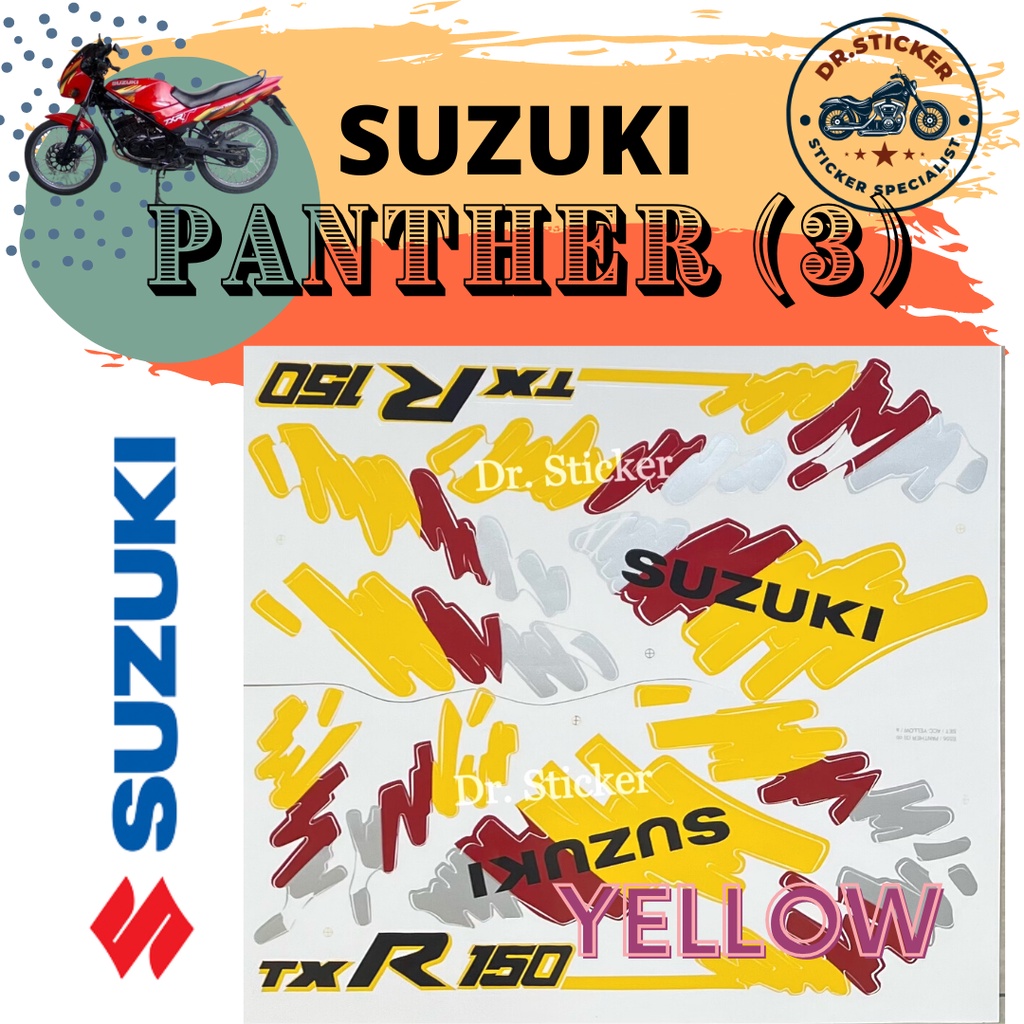 SUZUKI PANTHER 150 (3) GAMMA TXR 150 TXR150 Stripe Stiker Sticker ...