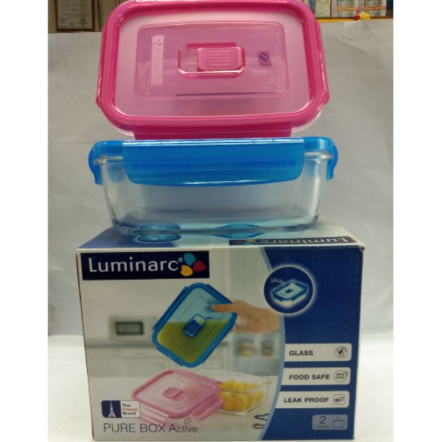 LUMINARC 2PCS PURE BOX ACTIVE RECTANGULAR | Shopee Malaysia